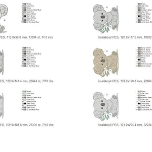 Cute Koala Boy Embroidery Design - Instant Download Digital File for ...