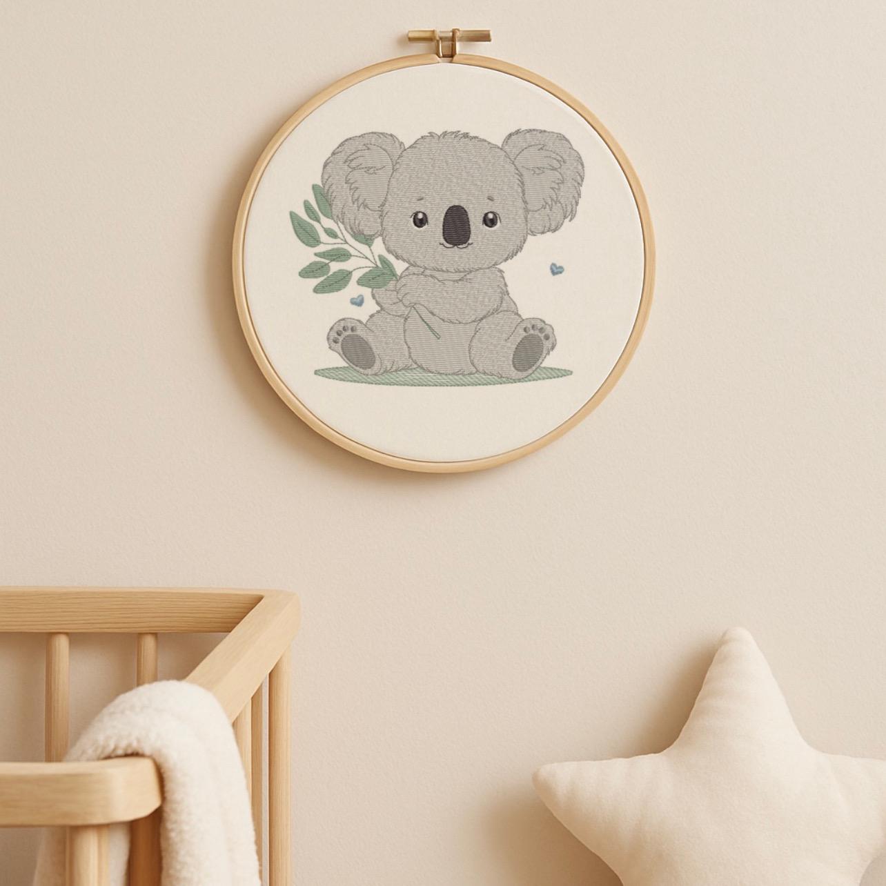 Cute Koala Boy Embroidery Design - Instant Download Digital File for ...
