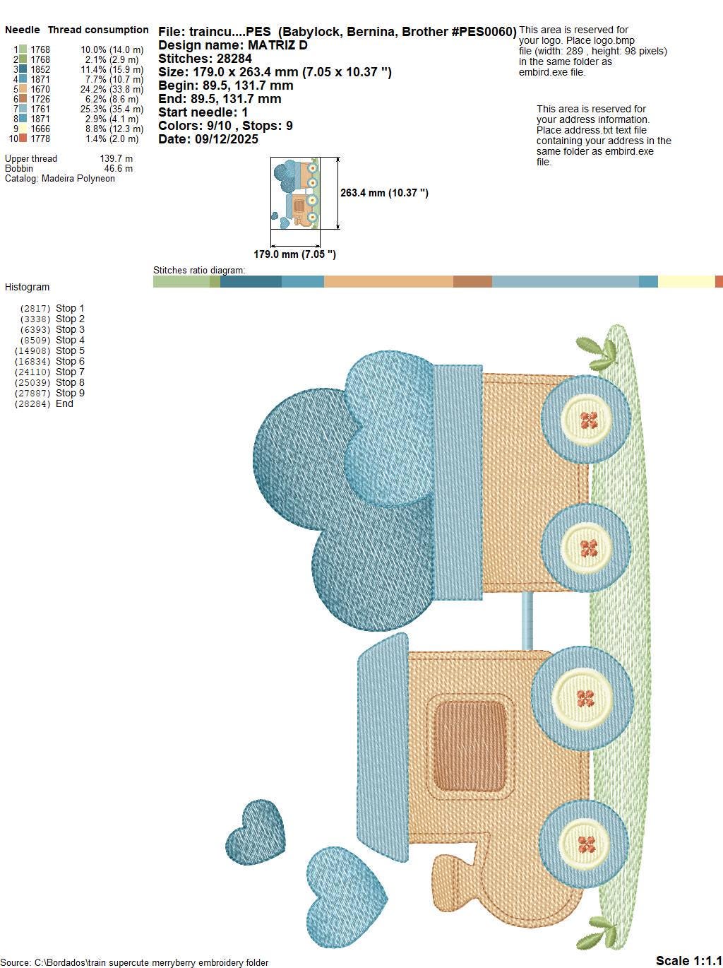 Cute Train Embroidery Design - Instant Download Digital File for ...