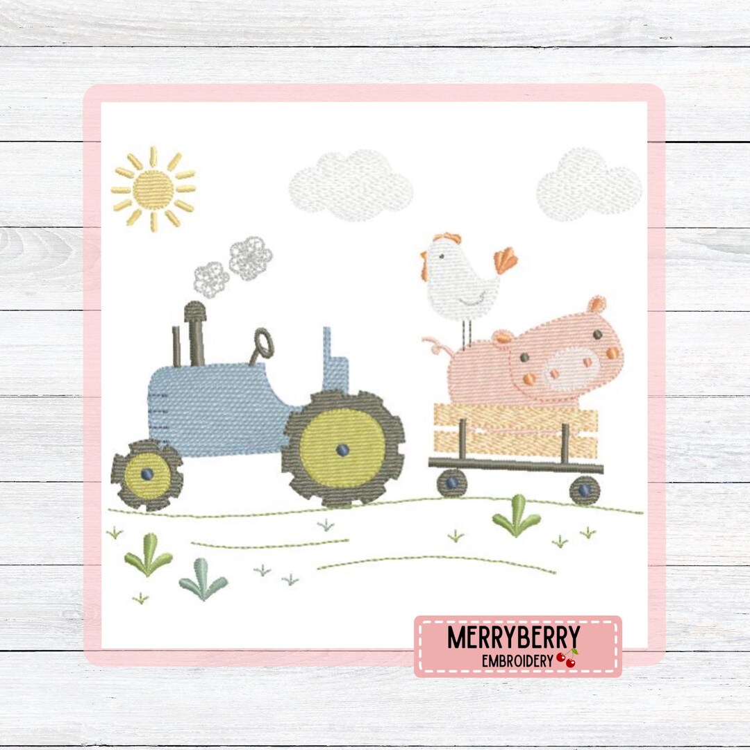 Tractor Farm Embroidery Design - Instant Download Digital File for ...
