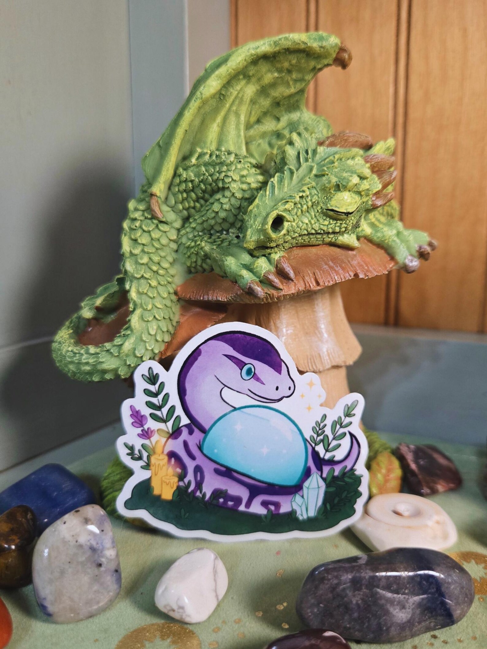 Mystic Snake Sticker | Ball Python Art | Crystal Ball Reptile | Witchy ...