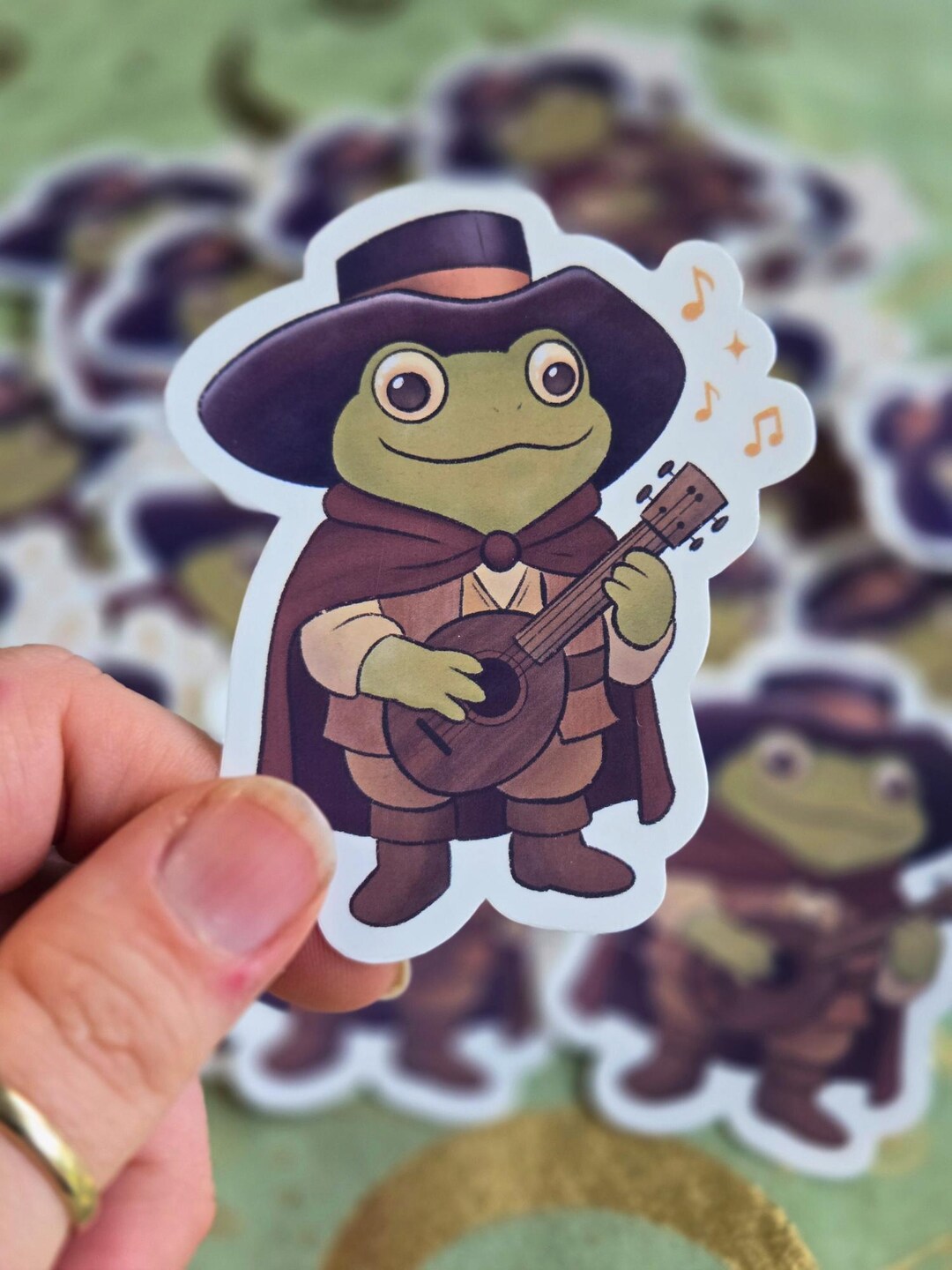 Frog Bard Sticker • Dnd Musician Vinyl Decal - Etsy