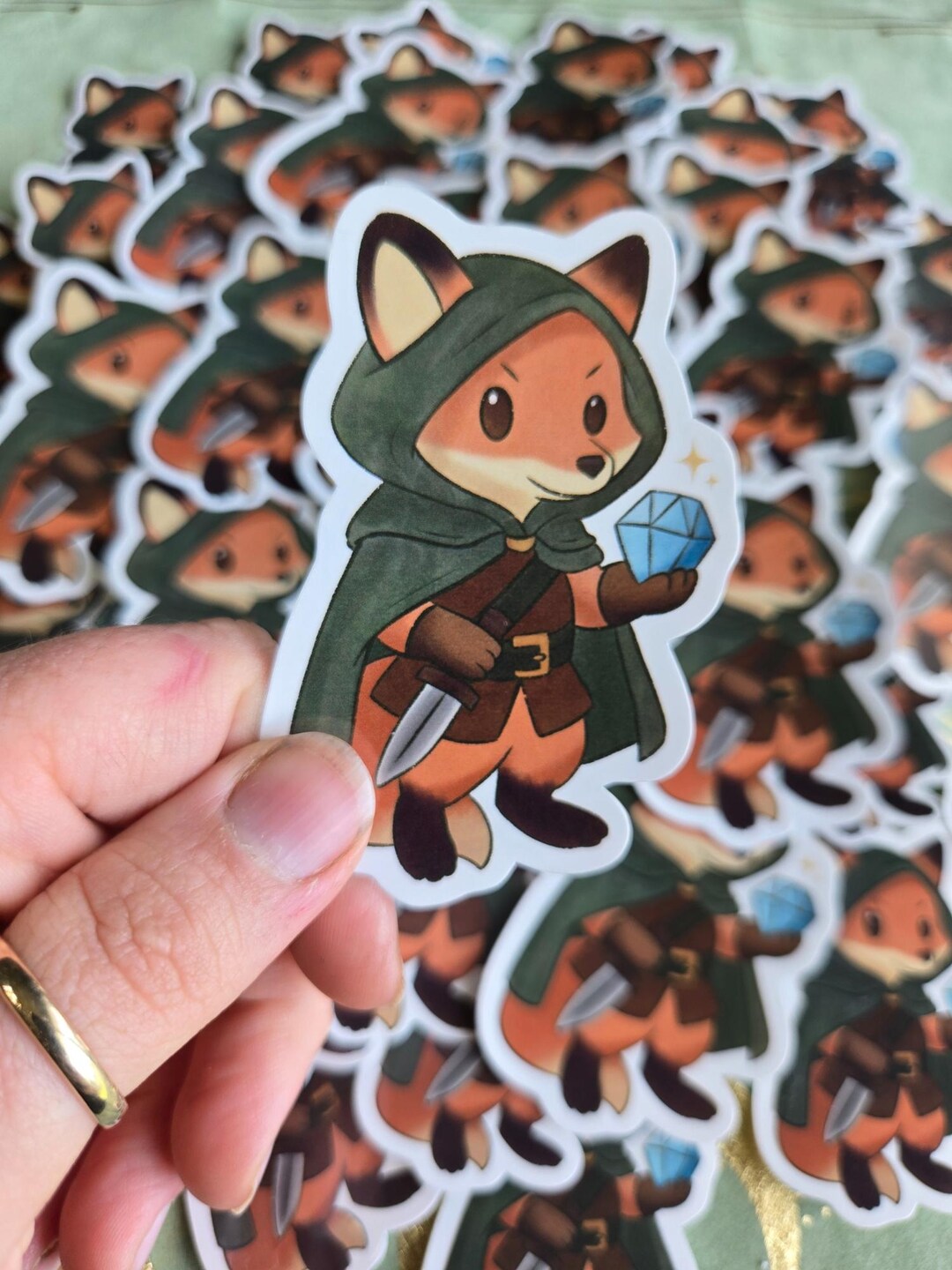 Fox Rogue Vinyl Sticker | Fantasy Dnd Character Art - Etsy
