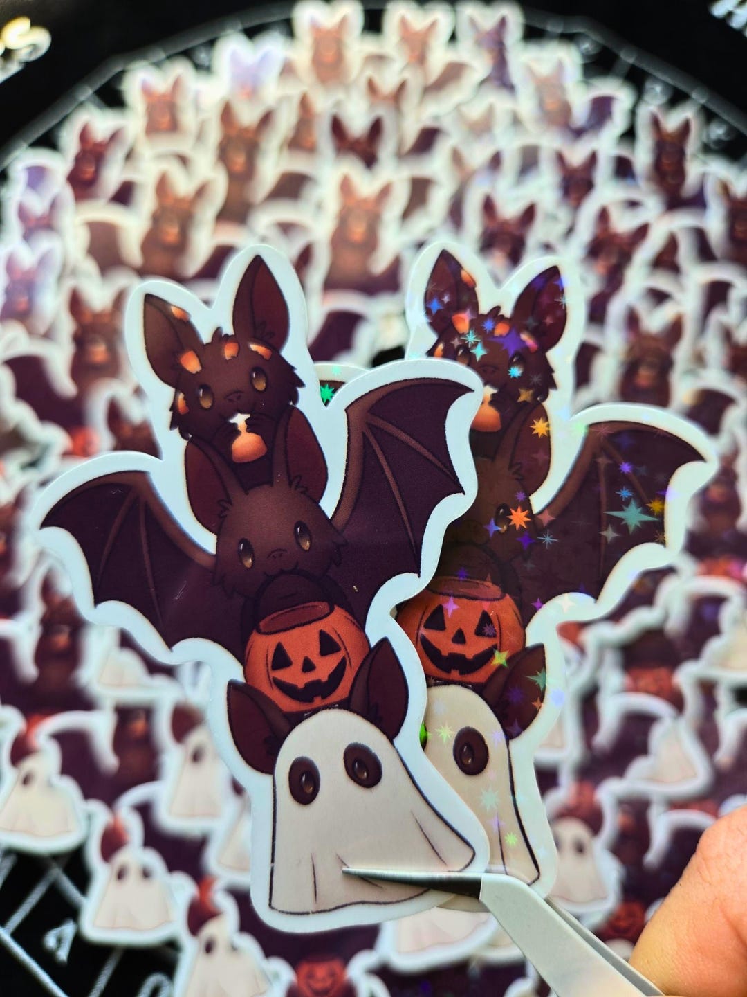 Halloween Bats Sticker | Kawaii Spooky Season Vinyl Decal - Etsy