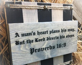 A Man Plans His Way but the Lord Directs His Steps Sign - Etsy