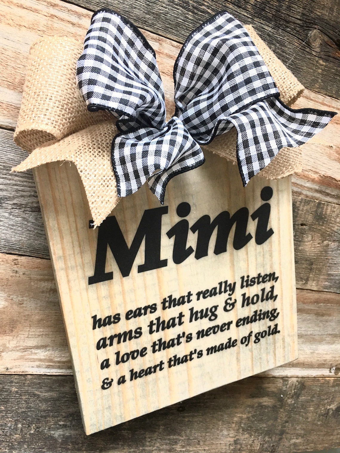 Mimi Sign Mimi Gift Mother's Day Gift Wood Block | Etsy
