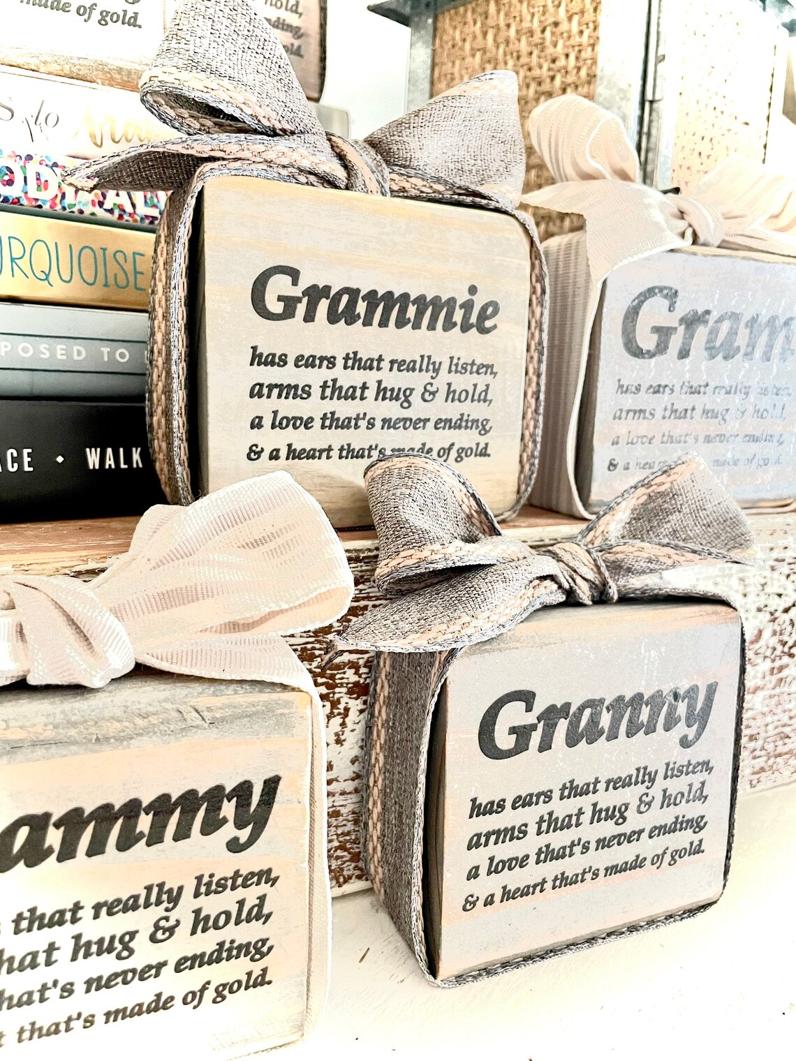 Grammy Sign Grammie Gift Mini Wood Block Shelf Sitter - Etsy