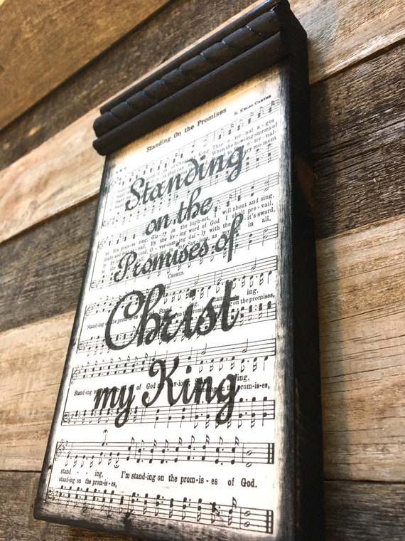Hymn Hymnal Sign Standing On The Promises Sheet Music | Etsy