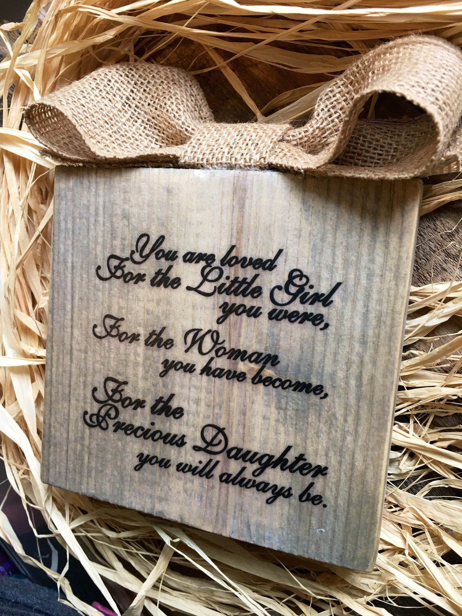 Daughter Sign Wood Block Sign Shelf Sitter graduation - Etsy