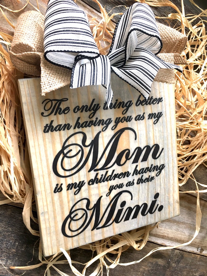 Mimi Sign mimi Gift Shelf Sitter wood Block - Etsy