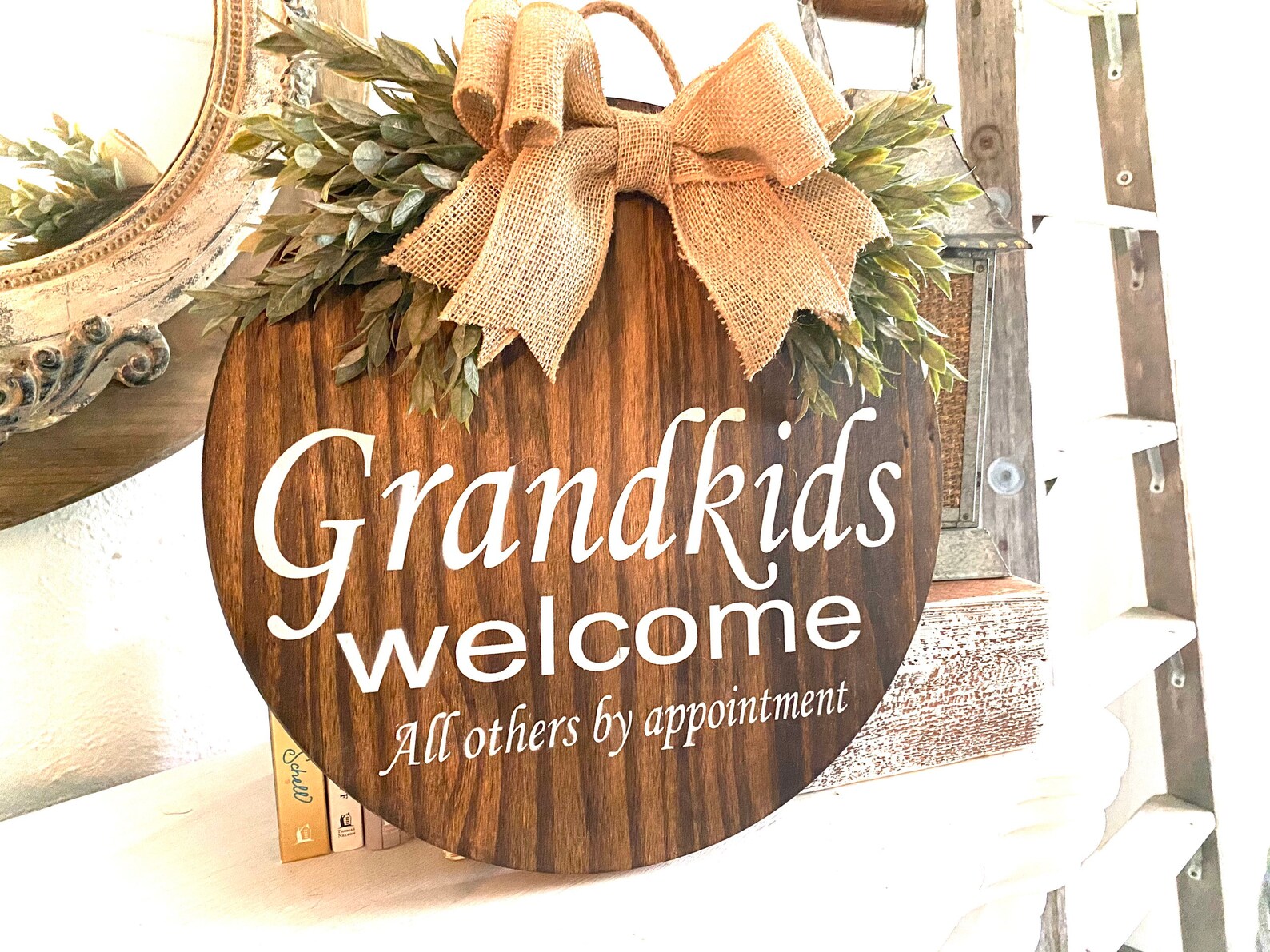 Grandparents Sign , Grandkids Welcome Sign,grandparents Door Hanger ...