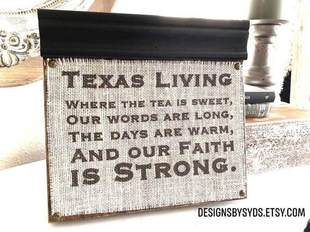 Texas Sign , Burlap Sign , the South Sign , Sweet Tea Sign - Etsy