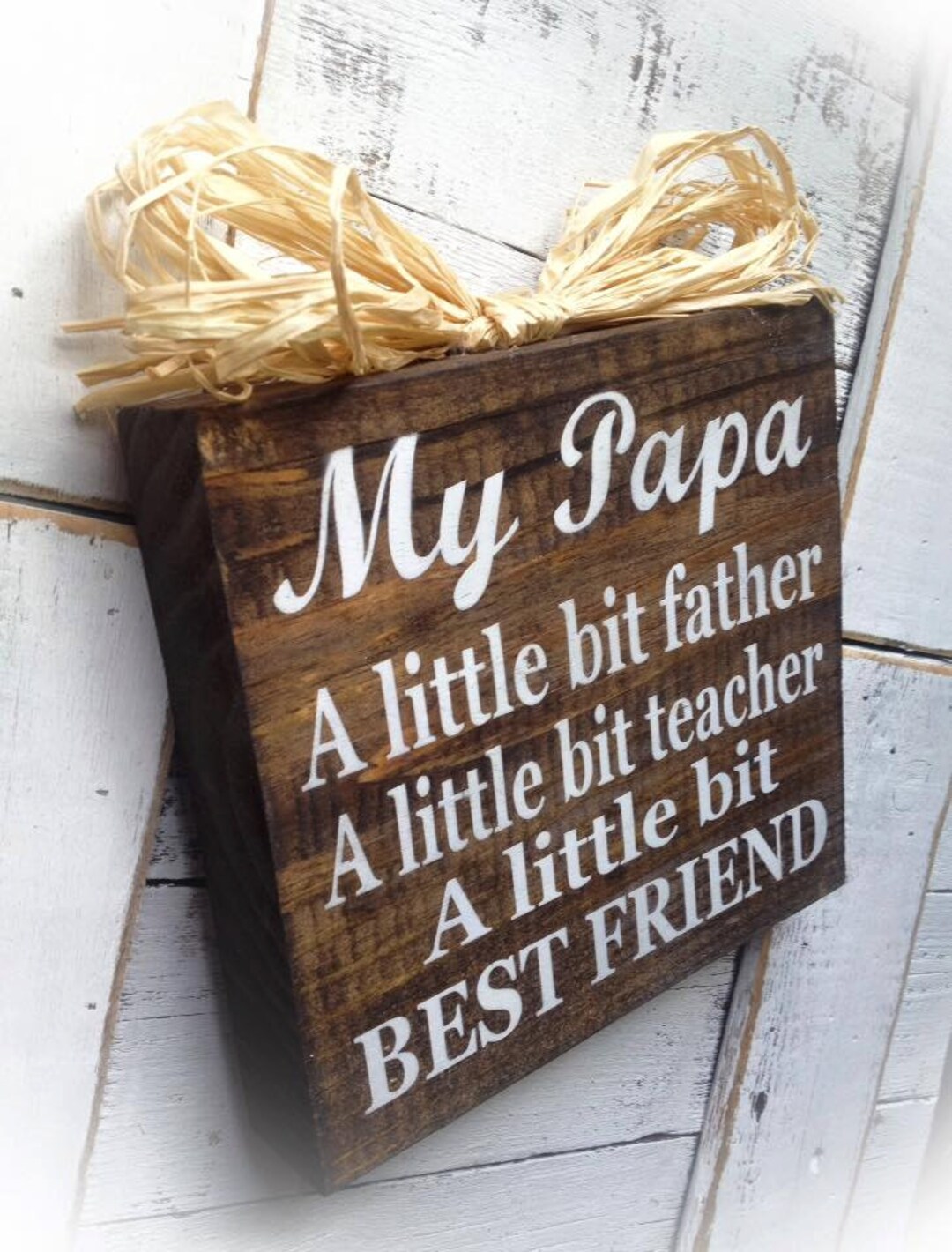 Papa Sign ,dad Sign,papa Wood Block , Papa Shelf Sitter ,father's Day ...