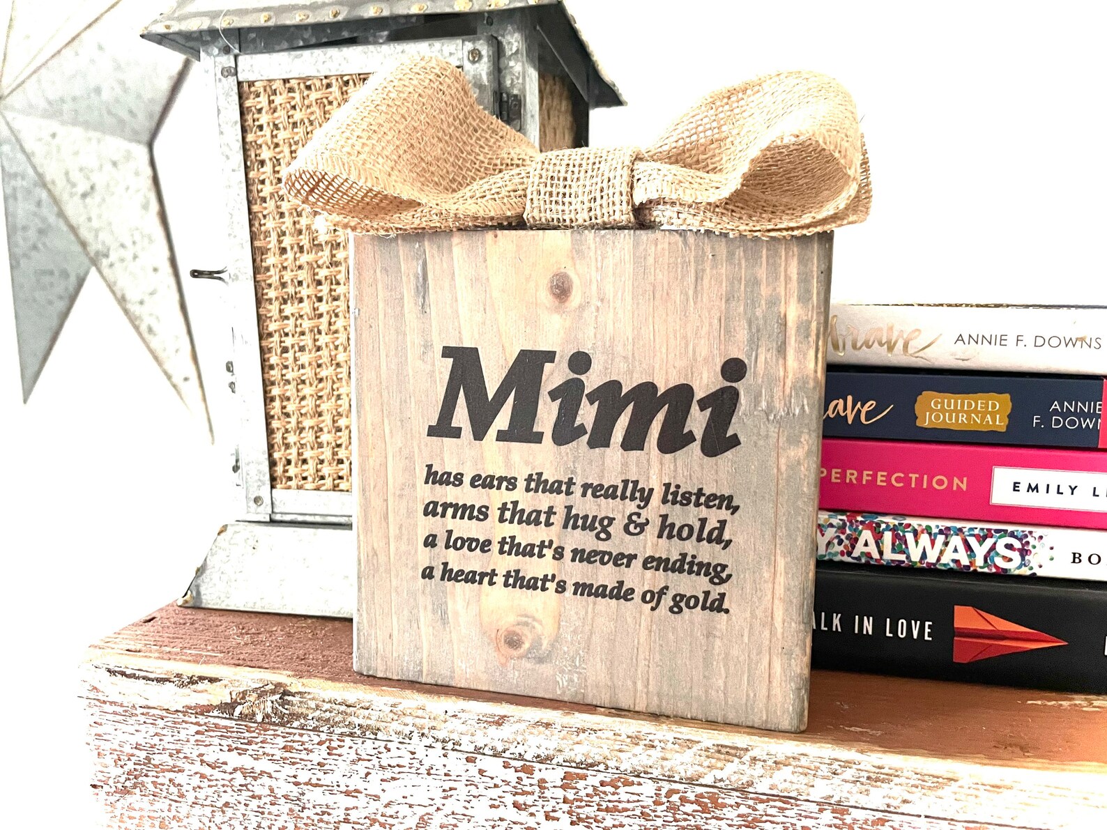 Mimi Sign , Mimi Gift , Mother's Day Gift , Wood Block , Shelf Sitter ...