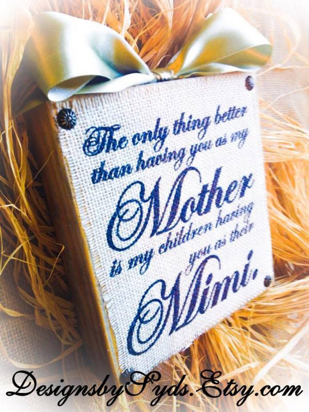 Mimi Sign , Mimi Gift ,mother and Mimi Sign , the Original Burlap Wood ...