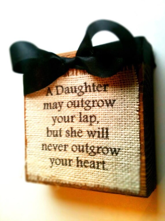 Daughter Sign Burlap Sign Wood Sign Shelf Sitter | Etsy