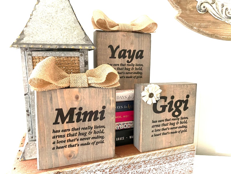 Mimi Sign , Mimi Gift , Mother's Day Gift , Wood Block , Shelf Sitter ...