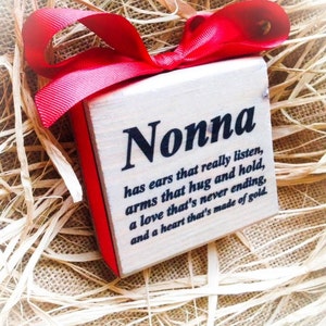 Nonna Sign 4x4 in Wood Block Personalize Gigi Mimi Nana - Etsy