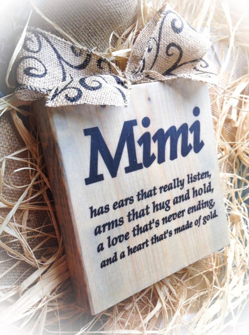 Mimi Sign Mimi Gift Mother's Day Gift Wood Block - Etsy