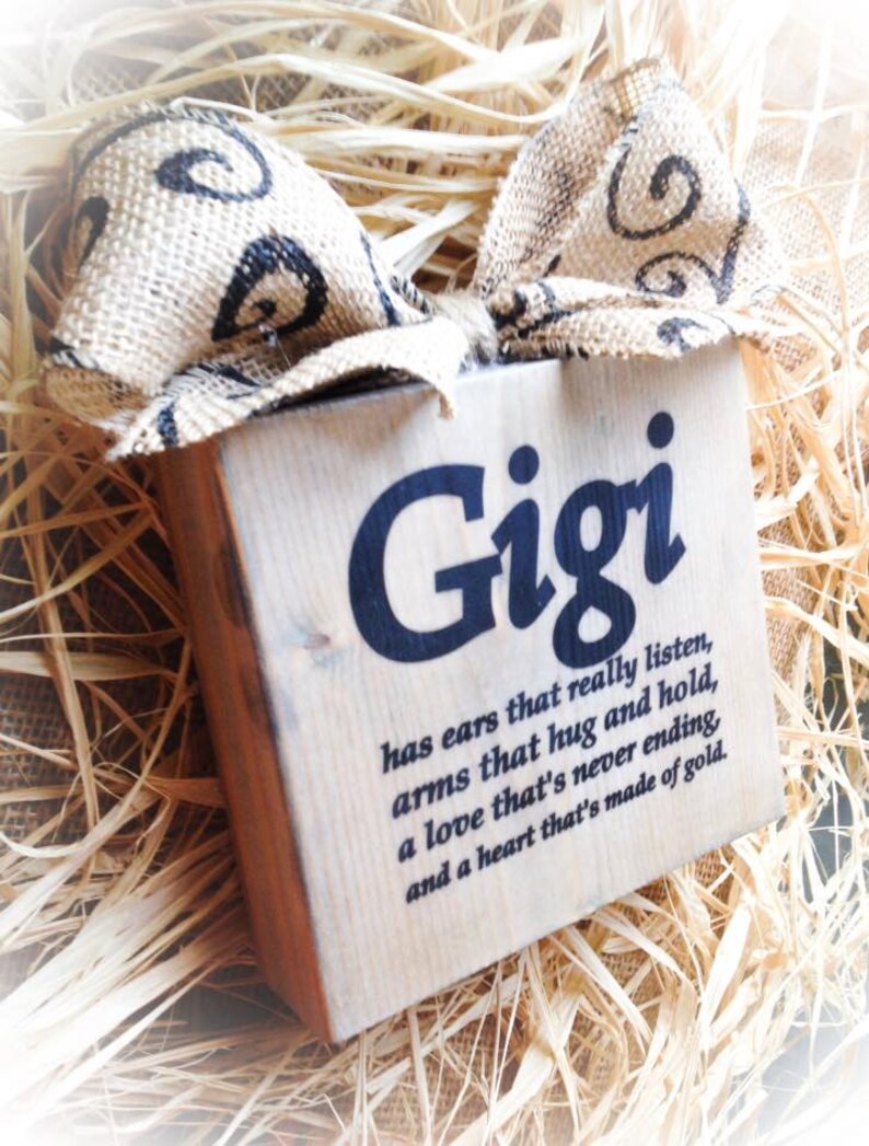 Gigi Sign Gigi Gift wood Block shelf Sitter Mothers Day - Etsy