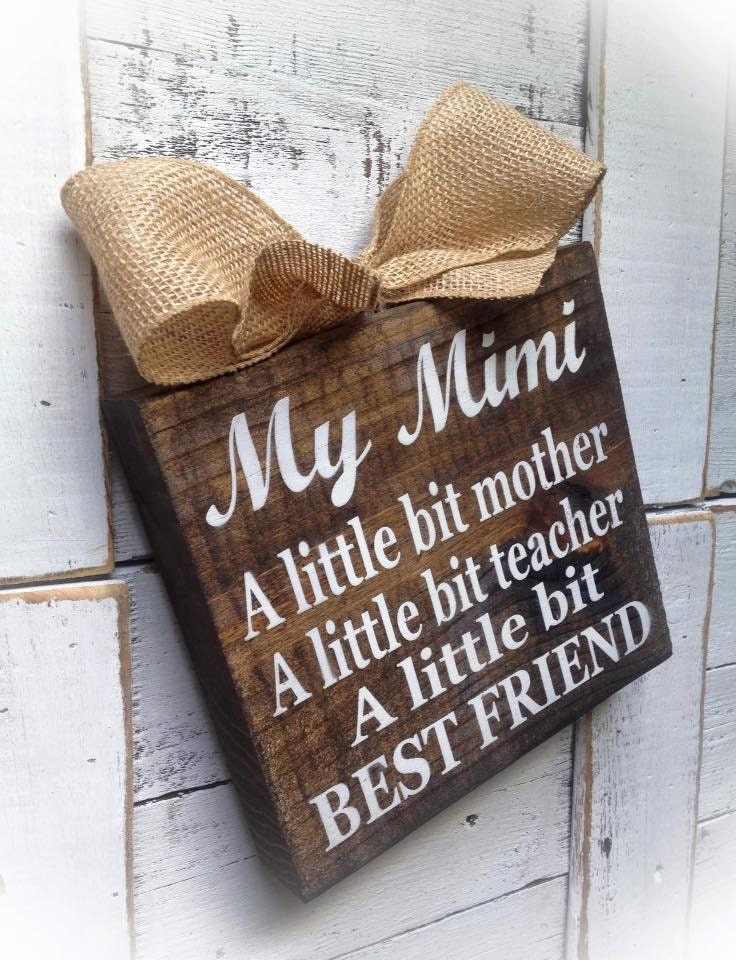 Mimi Sign ,mimi Gift,mom Sign,mimi Wood Block , Shelf Sitter ,mother's ...