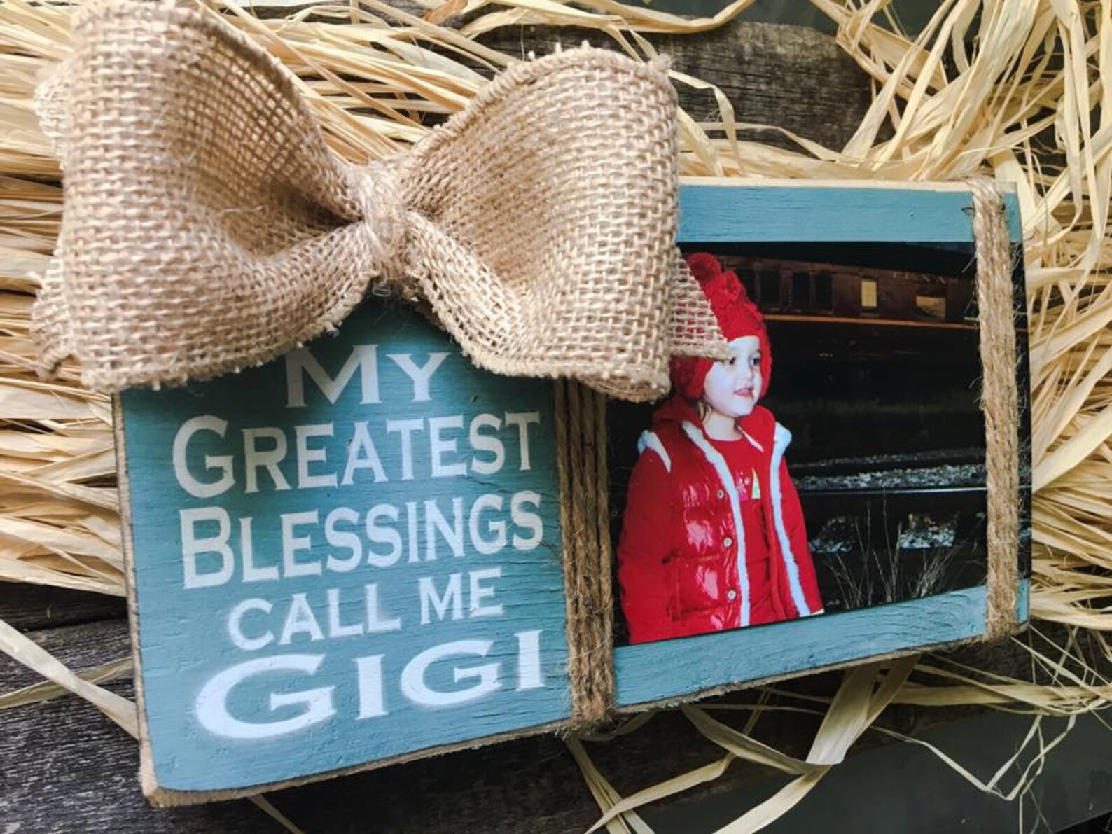 Gigi Picture Frame,granny Photo Holder ,gigi Sign,gigi Gift,wood Block ...