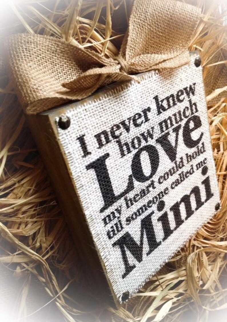 Mimi Sign Mimi Gift Love Mimimimi Shelf Sitterburlap - Etsy