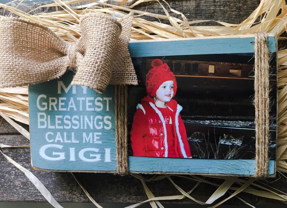 Gigi Picture Frame,granny Photo Holder ,gigi Sign,gigi Gift,wood Block ...