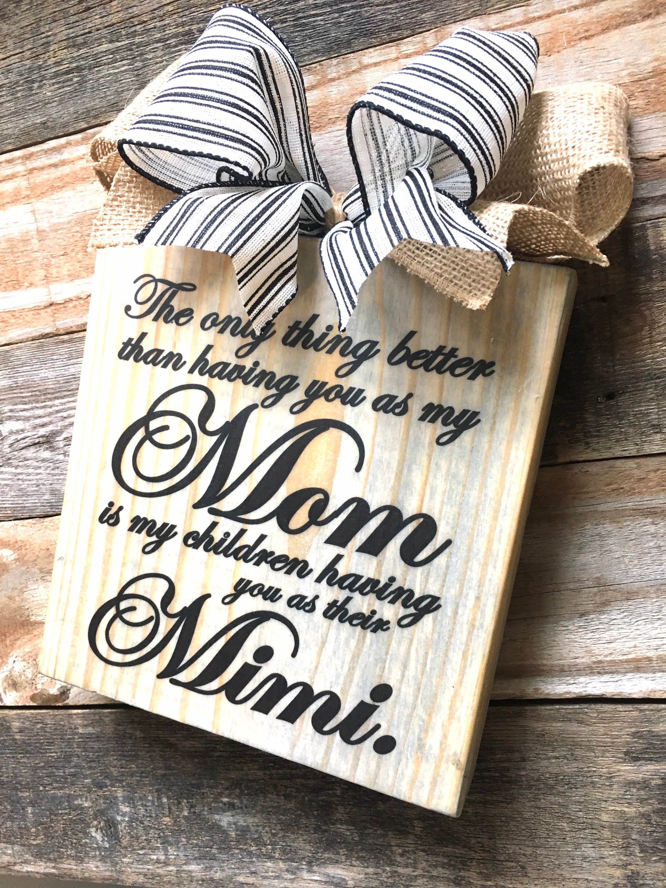 Mimi Sign ,mimi Gift , Shelf Sitter ,wood Block Sign,personalize , Nana ...