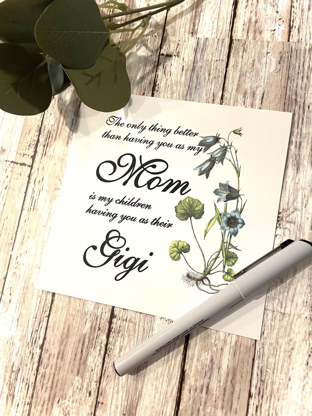 Mom Gigi Greeting Card , Valentine’s Day Card for Gigi , Mother’s Day ...