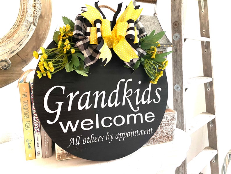 Grandparents Sign Grandkids Welcome Signgrandparents Door - Etsy