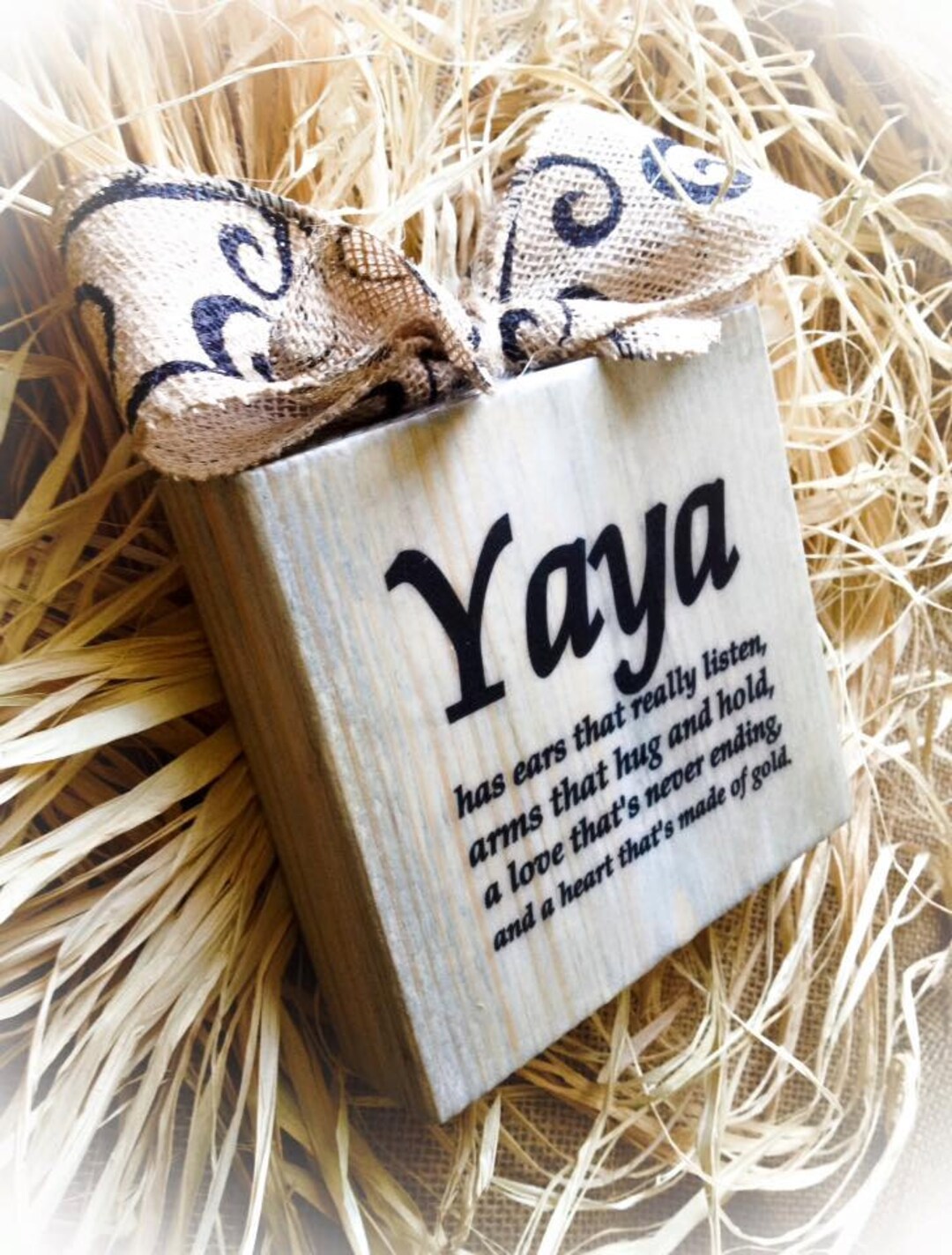 Yaya Sign Yaya Gift Wood Block Sign App.6x6 in - Etsy