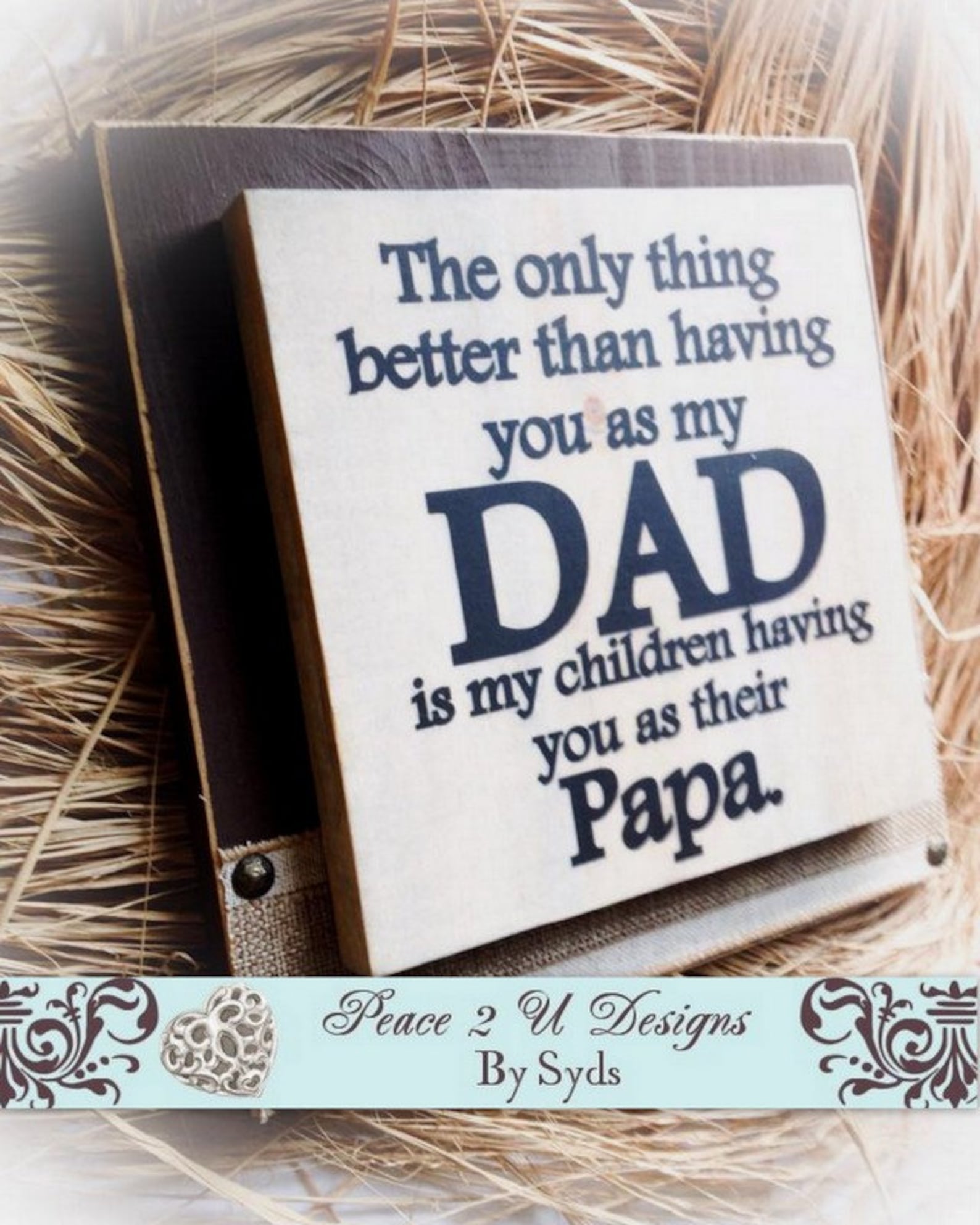DAD Papa Sign DAD Sign Papa Sign Father's Day Gift | Etsy