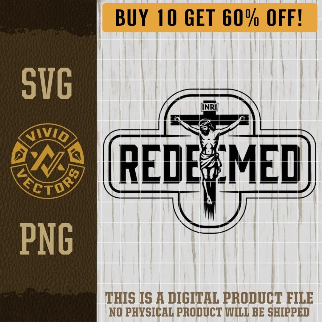 Redeemed Christian SVG Laser Engraving File Leather Hat Patch Designs ...