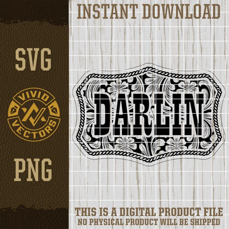 Darlin SVG PNG Sassy Southern Cowgirl Country Western Floral Laser ...