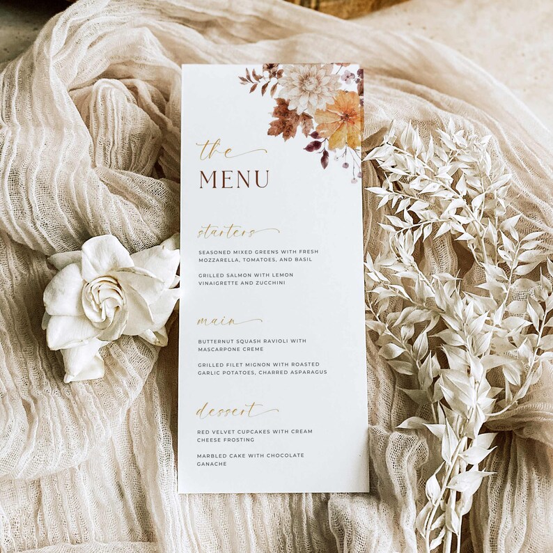 Little Pumpkin Baby Shower Menu Card, Fall Baby Shower Food Menu ...