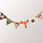 Woodland Nursery Bunting Banner Decor Sewing Pattern DIY | Etsy