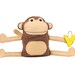 Felt Monkey Sewing Pattern Hand Sewing Plush Monkey Softie | Etsy