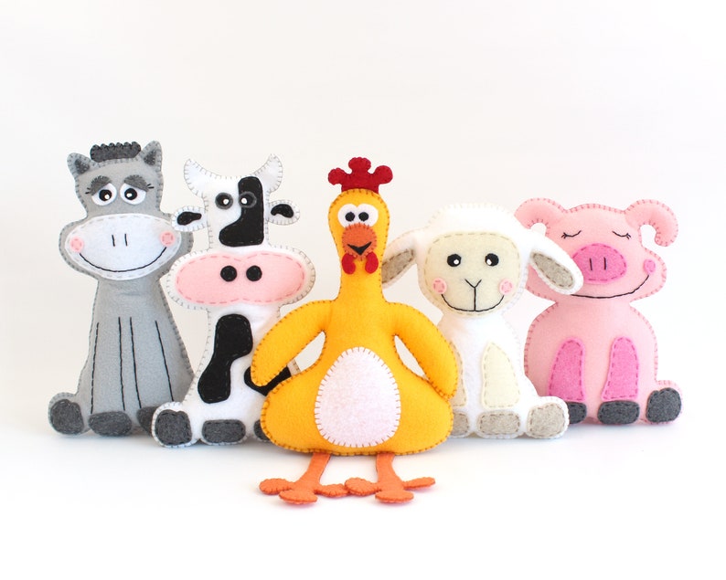Farm Animal Sewing Patterns Felt Stuffed Barnyard Patterns | Etsy