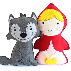 Little Red Riding Hood and the Big Bad Wolf Sewing Patterns, Stuffed ...