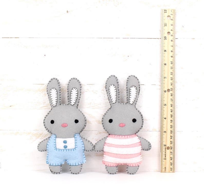 Bunny Rabbit Sewing Pattern Felt Bunnies Sew Your Own Plush - Etsy Canada