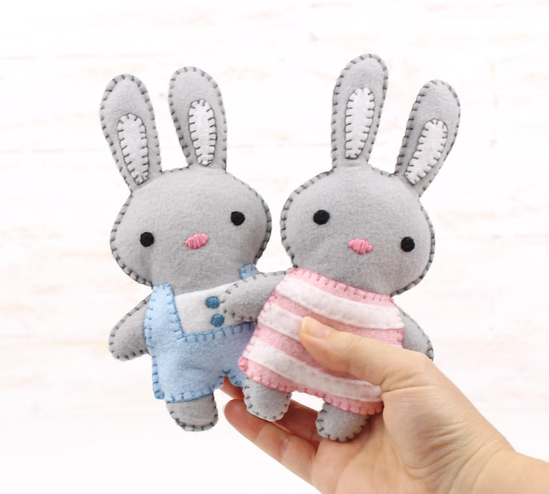 Bunny Rabbit Sewing Pattern Felt Bunnies Sew Your Own Plush - Etsy Canada