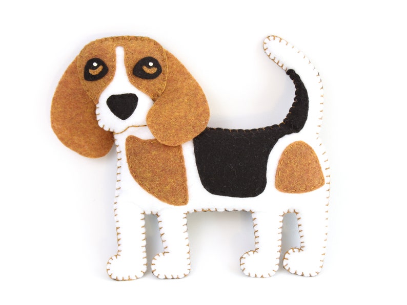 Beagle Sewing Pattern Dog Hand Sewing Pattern Sew a Felt - Etsy Australia