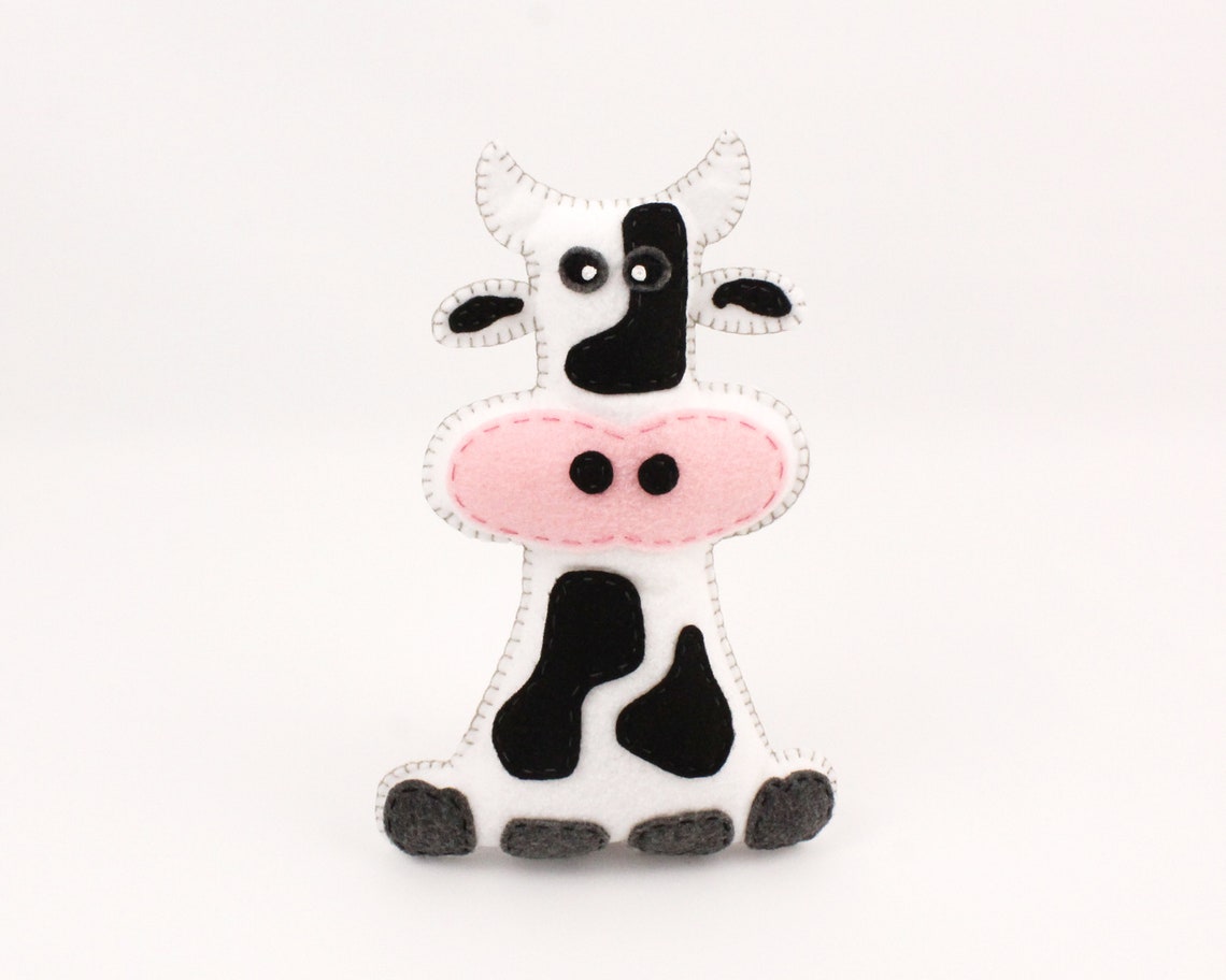 Cow Sewing Pattern Plush Cow Sewing Pattern Felt Cow | Etsy