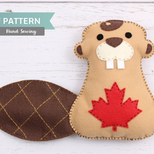 Beaver Sewing Pattern Hand Sewing Felt Canadian Beaver Plush - Etsy