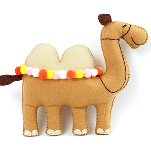 Camel Sewing Pattern, Felt Camel Stuffed Animal Instructions, Instant ...