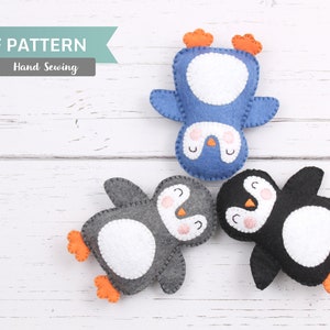 Baby Penguin Sewing Pattern, Hand Sewing Pattern for Little Felt ...