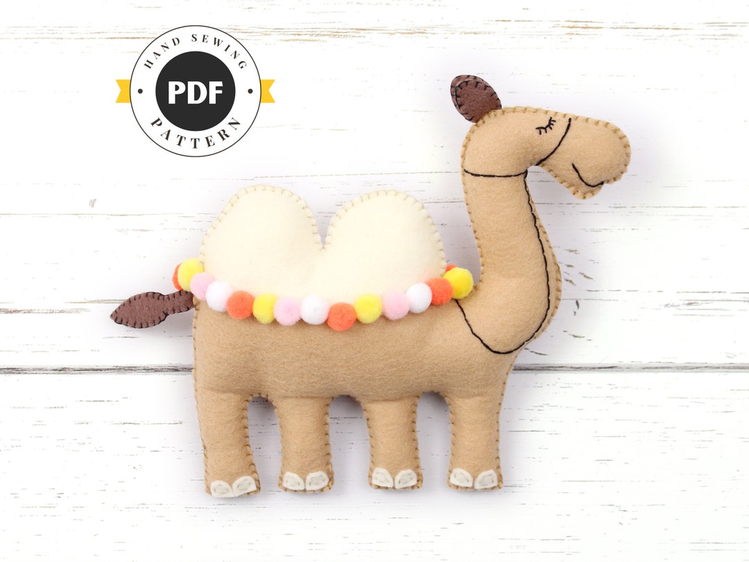 Camel Sewing Pattern, Felt Camel Stuffed Animal Instructions, Instant ...