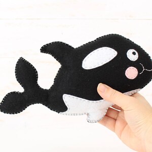 Orca Sewing Pattern, Felt Orca Hand Sewing, Pattern for Killer Whale or ...