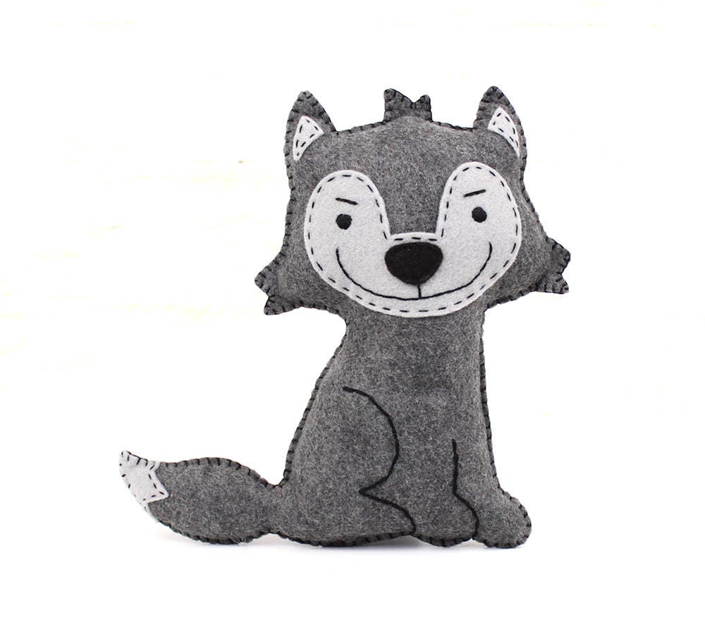 Wolf Sewing Pattern Big Bad Wolf Stuffed Animal Hand Sewing